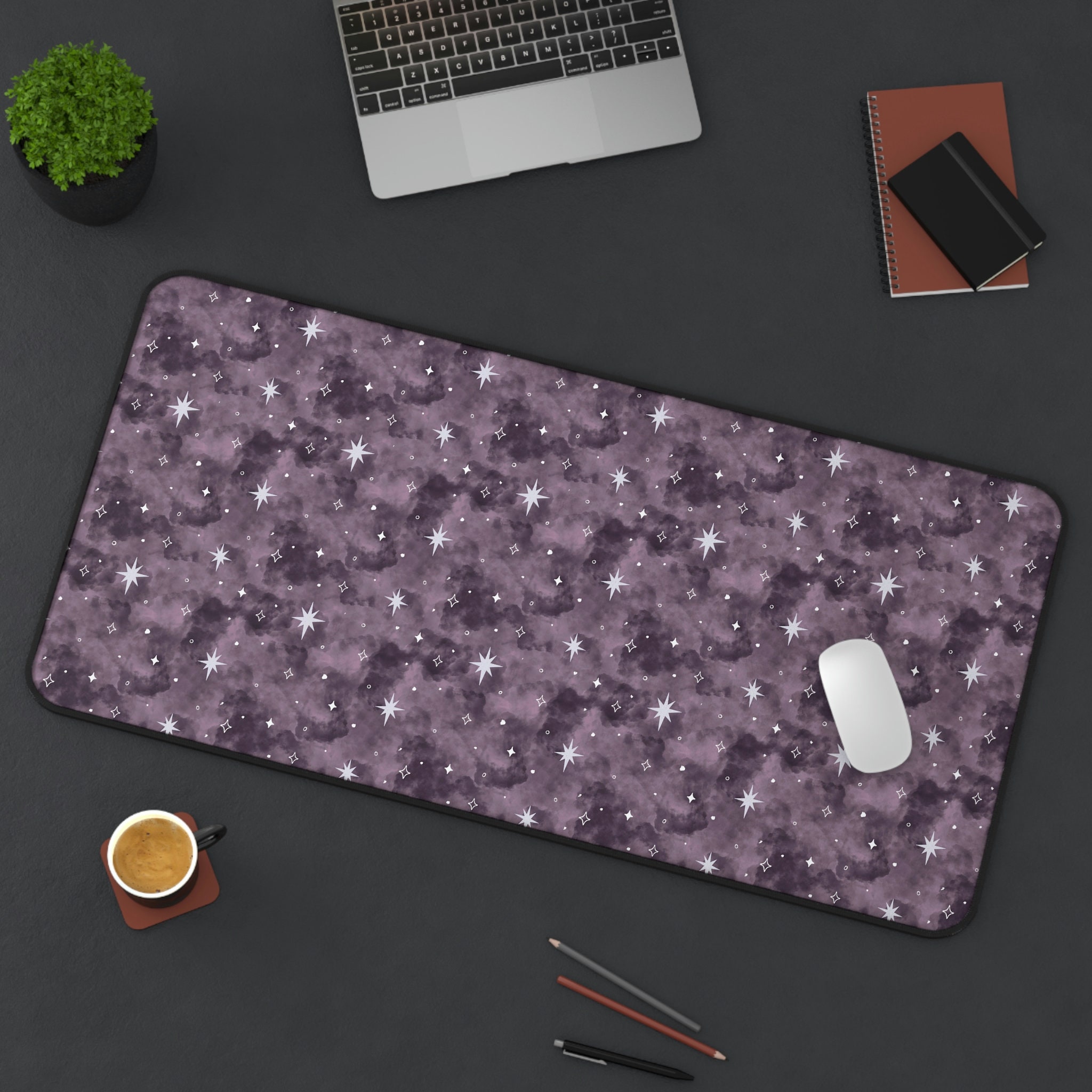 Witchy Celestial Stars Aesthetic Desk Mat, Cute Trendy Keyboard Pad - Etsy