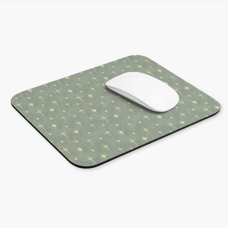 Sage Green Stars Aesthetic Mouse Pad Trendy Boho Desk - Etsy