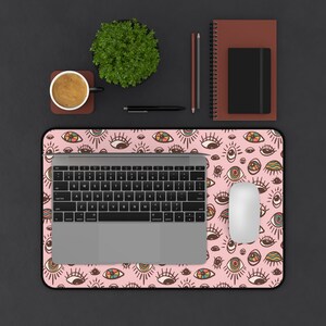 Pink Retro Mystical Eyes Aesthetic Keyboard Desk Mat - Etsy