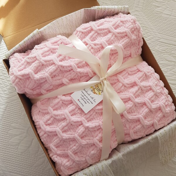 Personalised Pink Fluffy Baby Blanket - Etsy