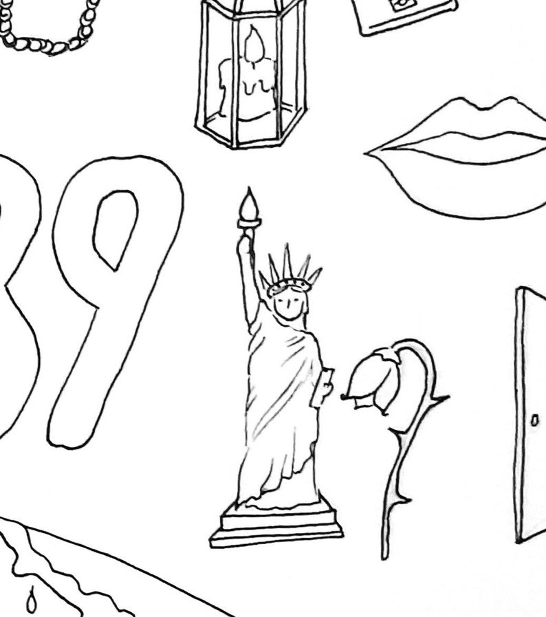 Taylor Swift 1989 Colouring Page - Etsy