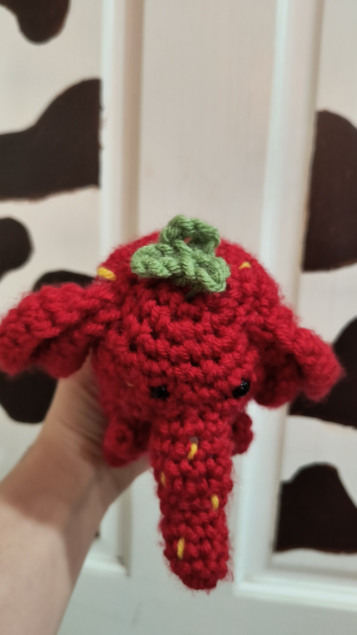 Crochet Strawberry Elephant Strawberry Yarn Toy Mini Crochet - Etsy