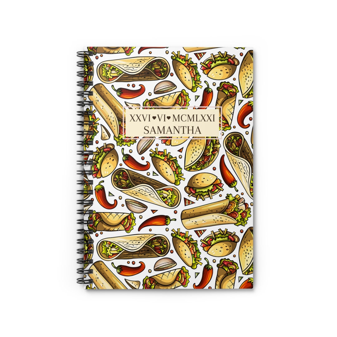 Personalized Top Spiral Notebook, Custom Name Spiral Notebook, Spiral ...