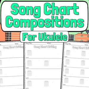 Ukulele Song Chart Composition Worksheets - Etsy