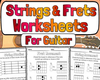 Guitar Worksheets - Etsy UK