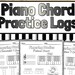Piano Chord Practice Logs Worksheets - Etsy