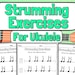 Ukulele Strumming Exercises Worksheets - Etsy