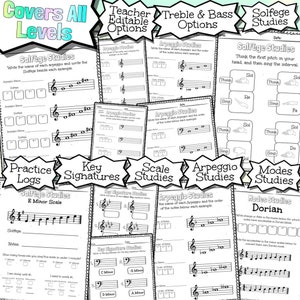 600 Choir Worksheets | Vocals Exercises for Chorus - Etsy
