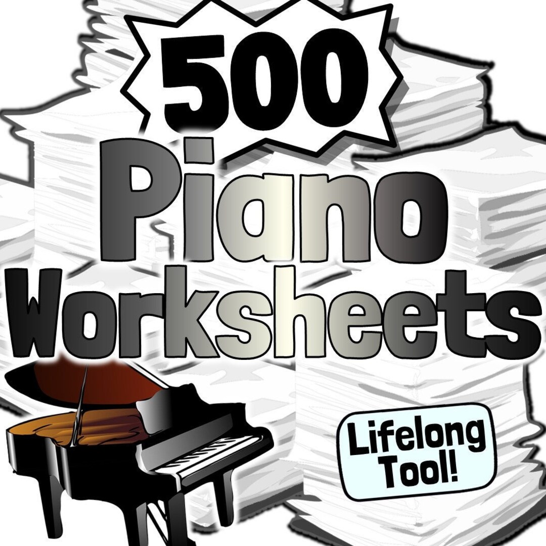 500 Piano Worksheets | Chords Scales Song Writing Hanon Exercises and ...