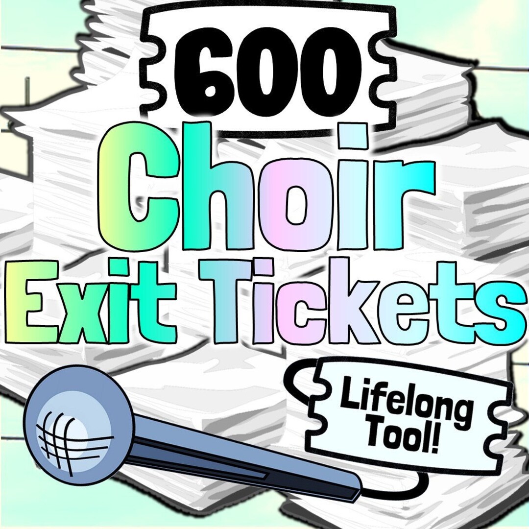 600 Choir Exit Tickets | Vocals Exercise Assessments for Chorus - Etsy