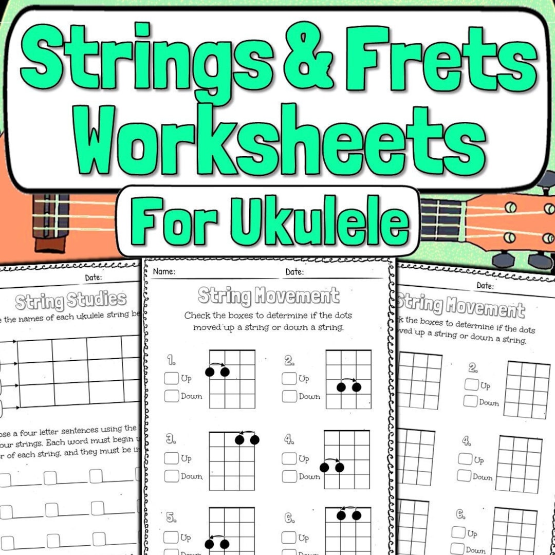 Ukulele Strings and Frets Worksheets - Etsy