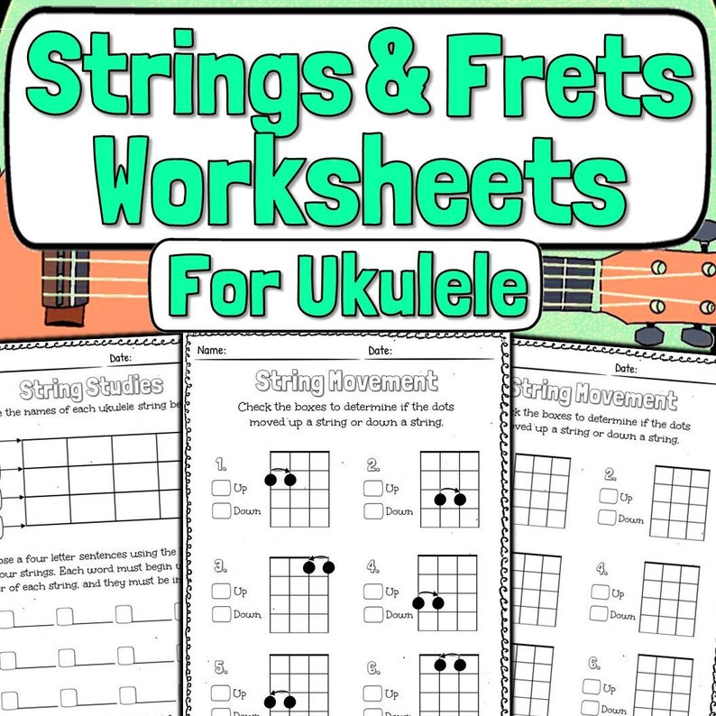 Ukulele Strings and Frets Worksheets - Etsy