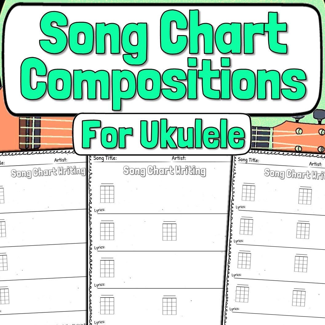 Ukulele Song Chart Composition Worksheets - Etsy