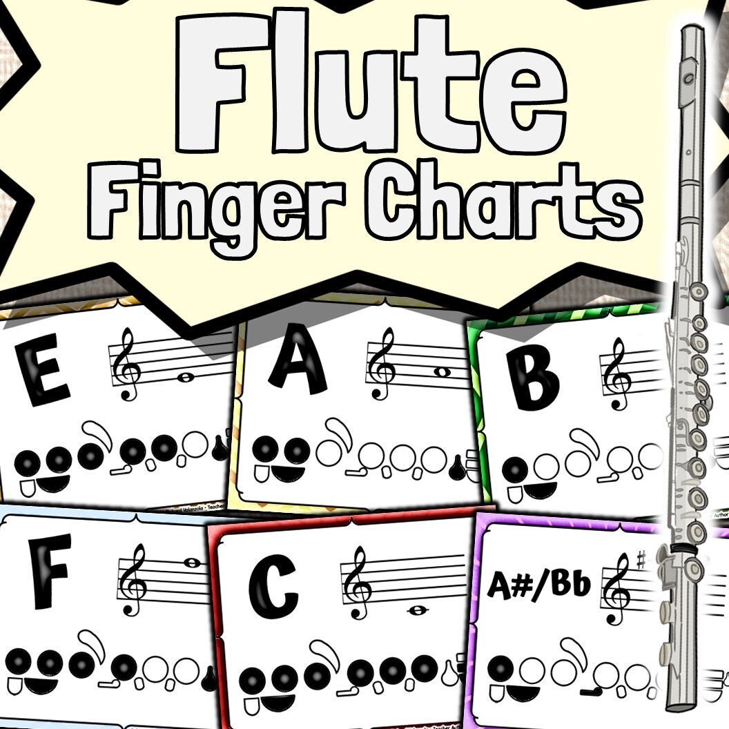 Flute Fingering Chart Posters - Etsy