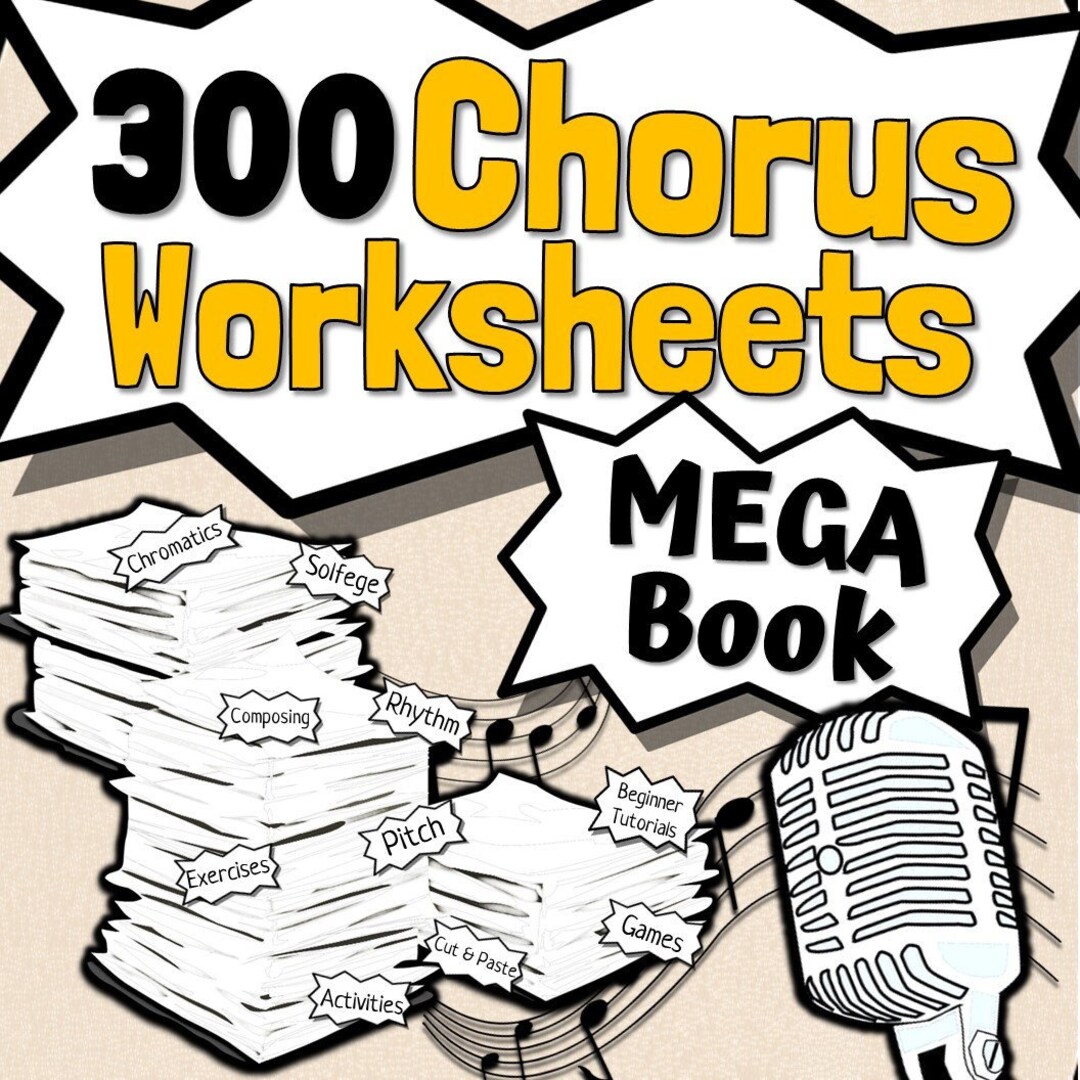 300 Chorus Worksheets | Tests Quizzes Homework Reviews or Sub Work for ...