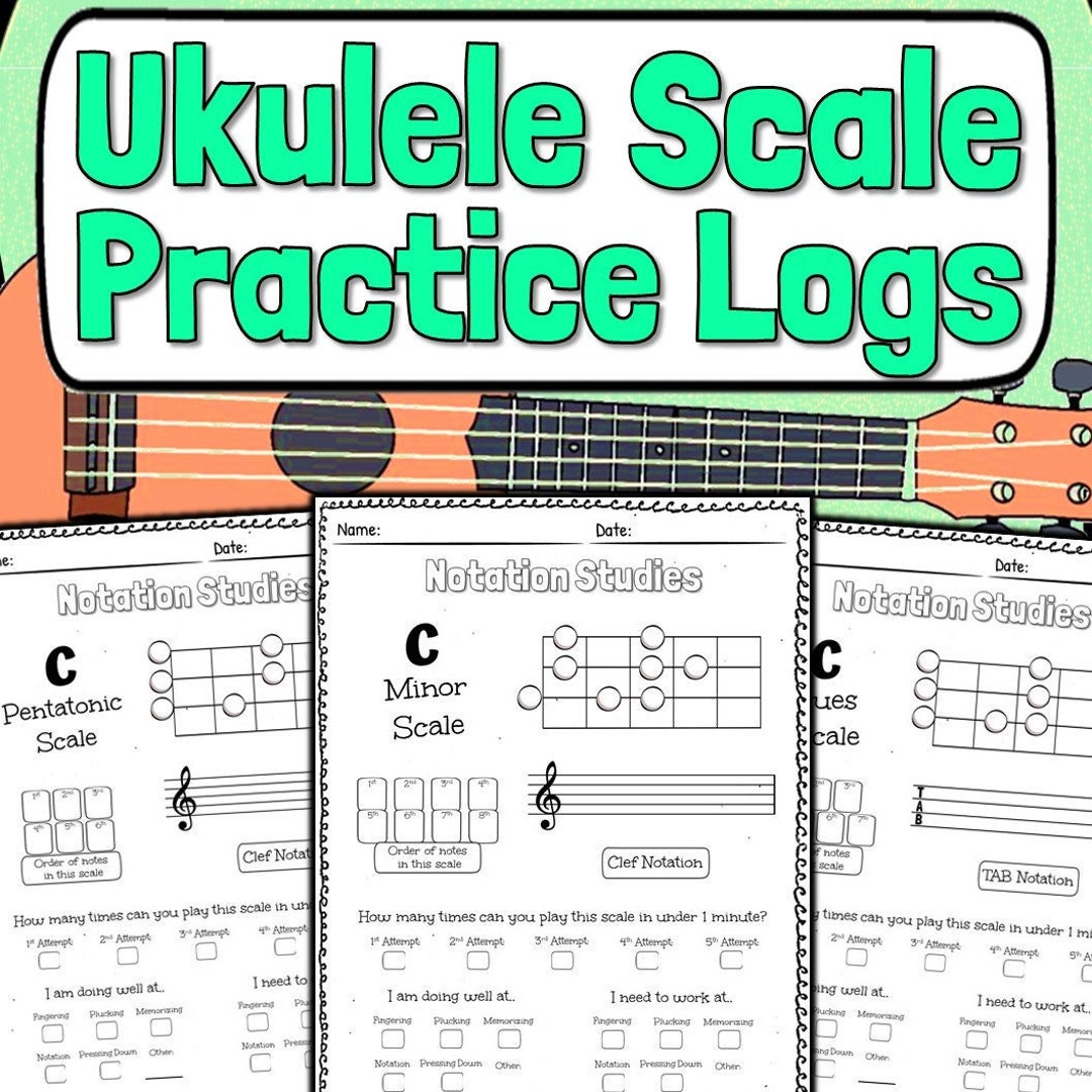 Ukulele Scale Practice Log Worksheets - Etsy