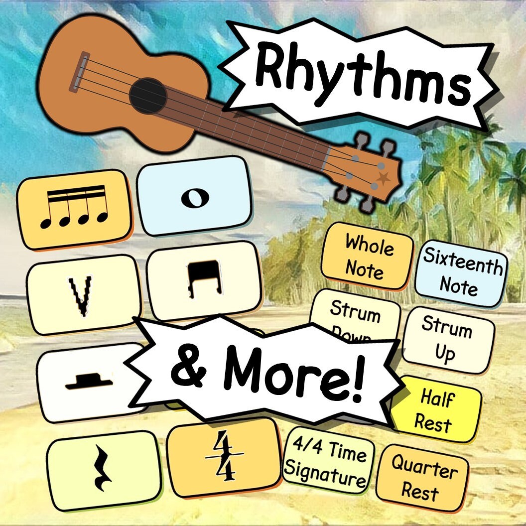 Ukulele Flash Cards - Etsy