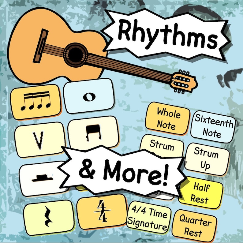 Guitar Flash Cards - Etsy