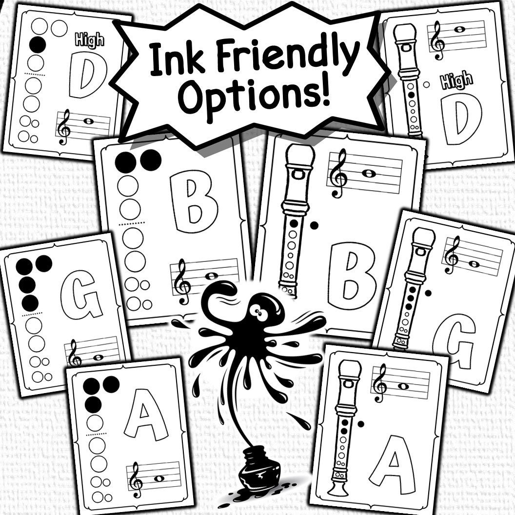 Recorder Fingering Chart Posters - Etsy