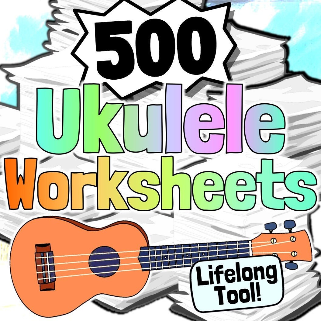 500 Ukulele Worksheets Ukulele Chords Scales Song Writing Strumming and ...