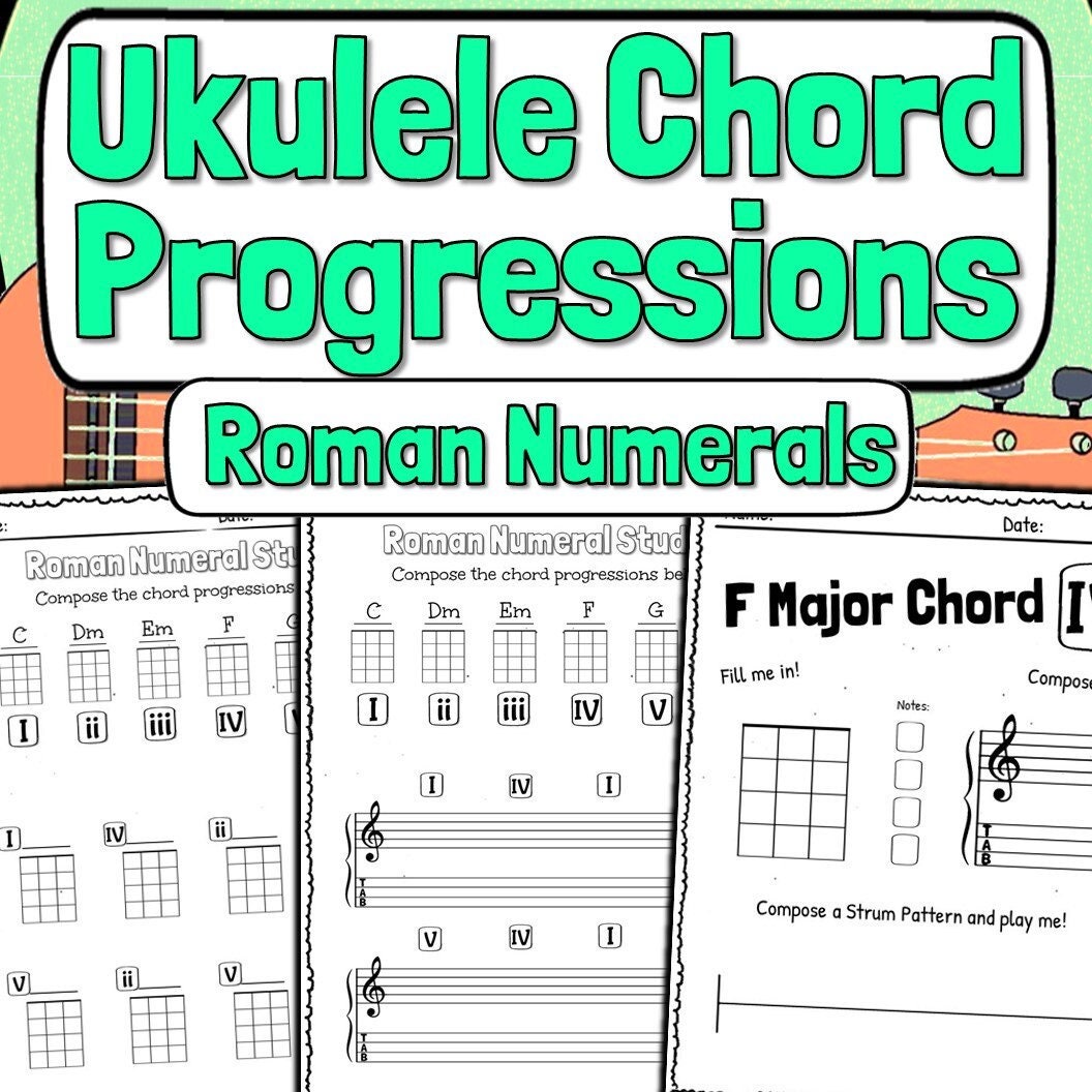 Ukulele Chord Progression Composition Worksheets - Etsy