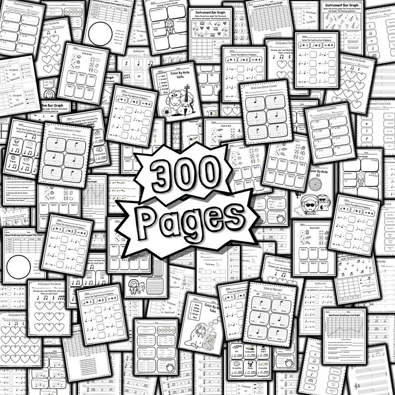 300 General Music Worksheets | Tests, Quizzes, Homework, Reviews or ...