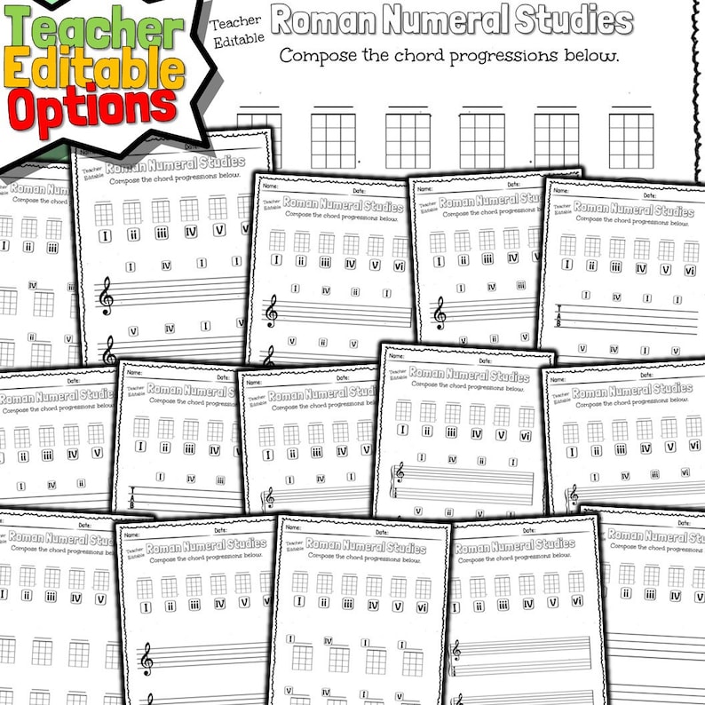 Ukulele Chord Progression Composition Worksheets - Etsy