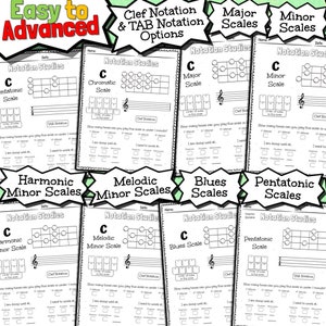 Ukulele Scale Practice Log Worksheets - Etsy