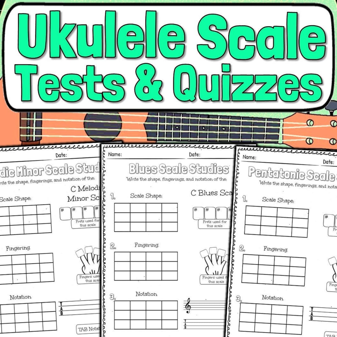 Ukulele Scale Tests Worksheets - Etsy