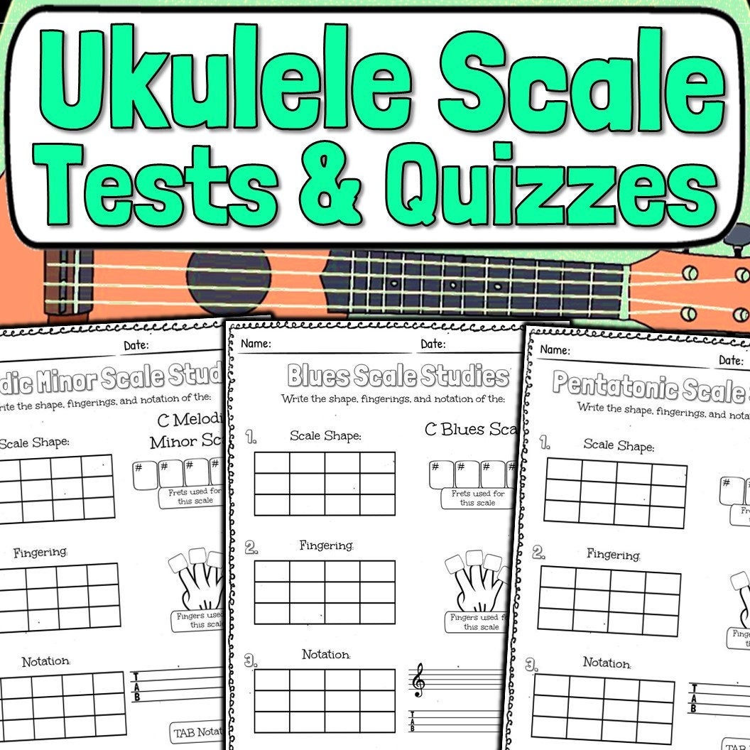 Ukulele Scale Tests Worksheets - Etsy