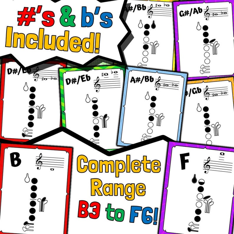 Oboe Fingering Chart Posters - Etsy