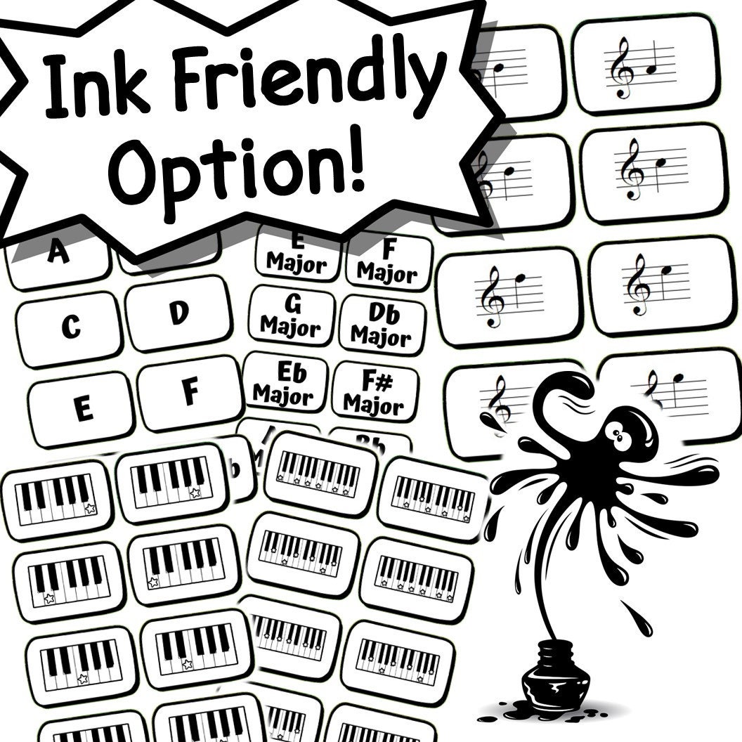 Piano Flash Cards - Etsy