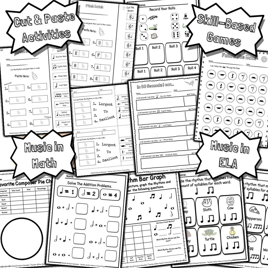 300 General Music Worksheets | Tests, Quizzes, Homework, Reviews or ...