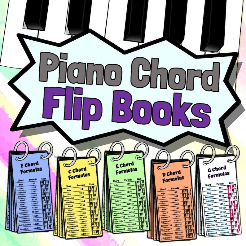 Piano Chord Flip Books - Etsy