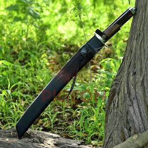 One of a Kind Damascus Mosaic Pattern Steel Sword, Katana Sword With ...