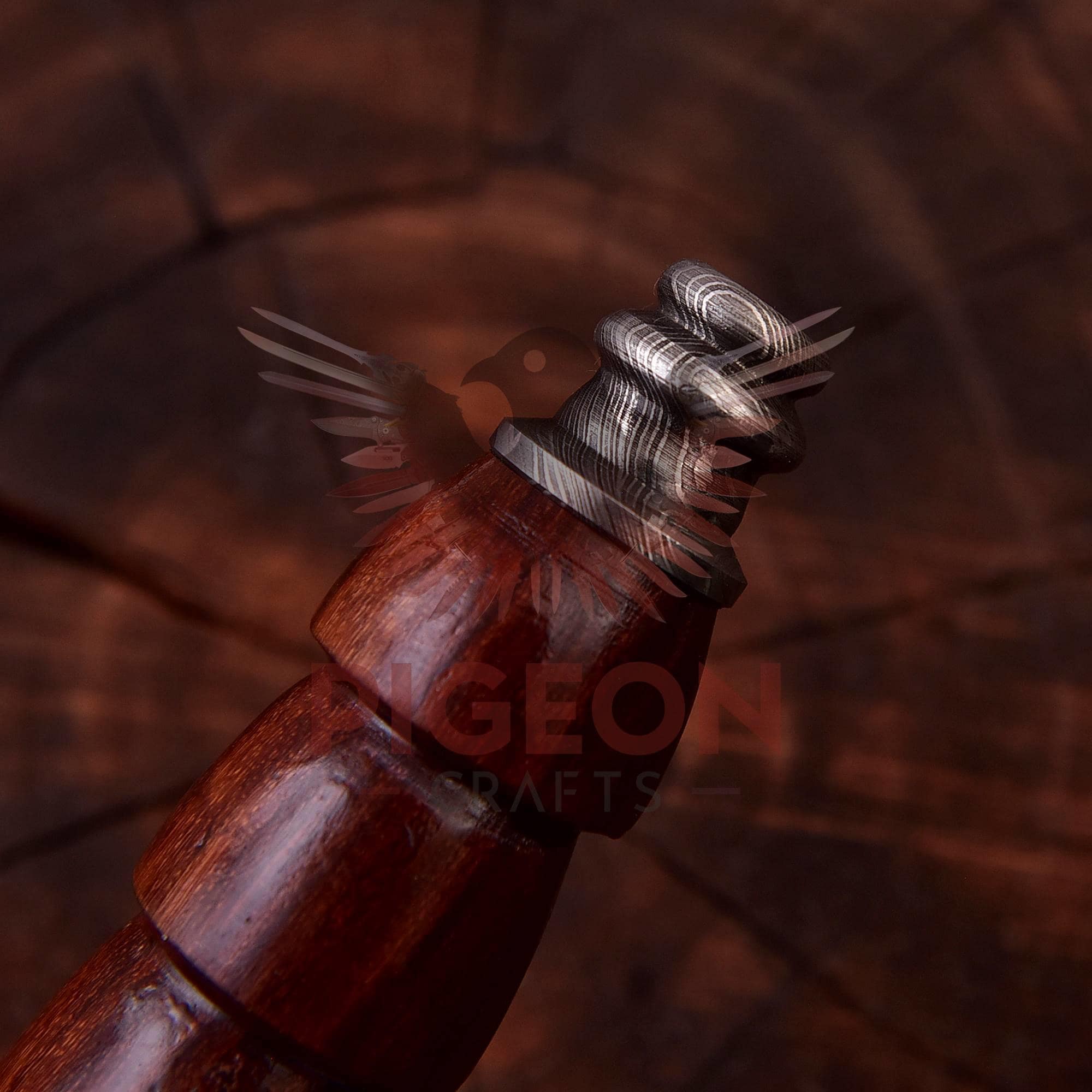 Hand Forged Damascus Steel Axe, Smoking Pipe Functional Axe With ...