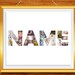 Custom Name Photo Collage: Personalized Letter Word Art (digital JPG ...