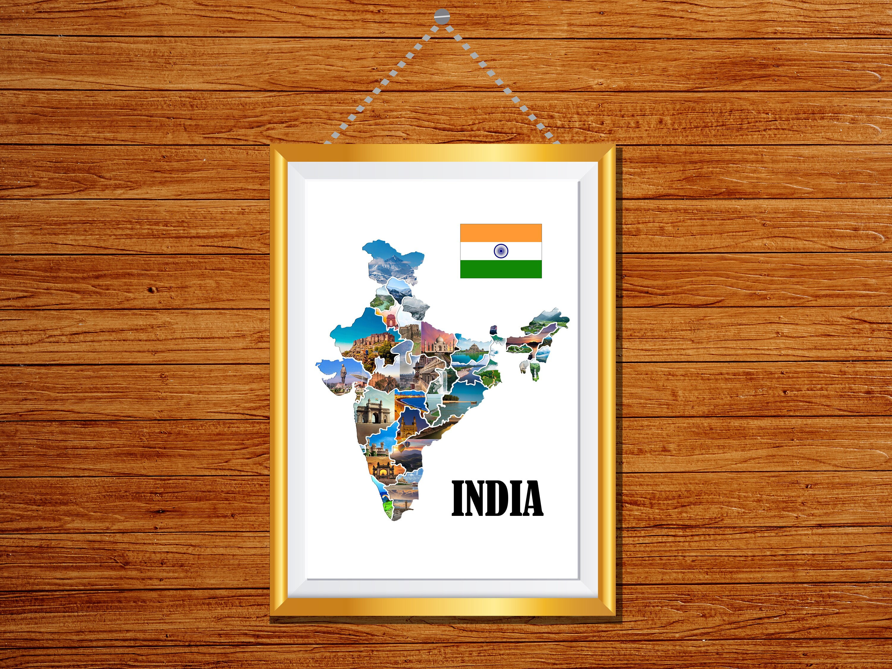 India Map Wall Art India Map Wall Decal India Map Wall Decor India Map ...