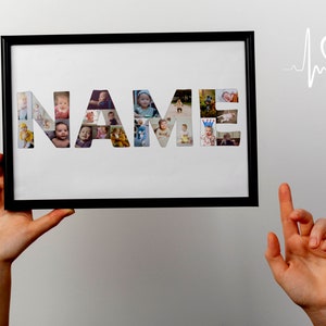 Custom Name Photo Collage: Personalized Letter Word Art (digital JPG ...