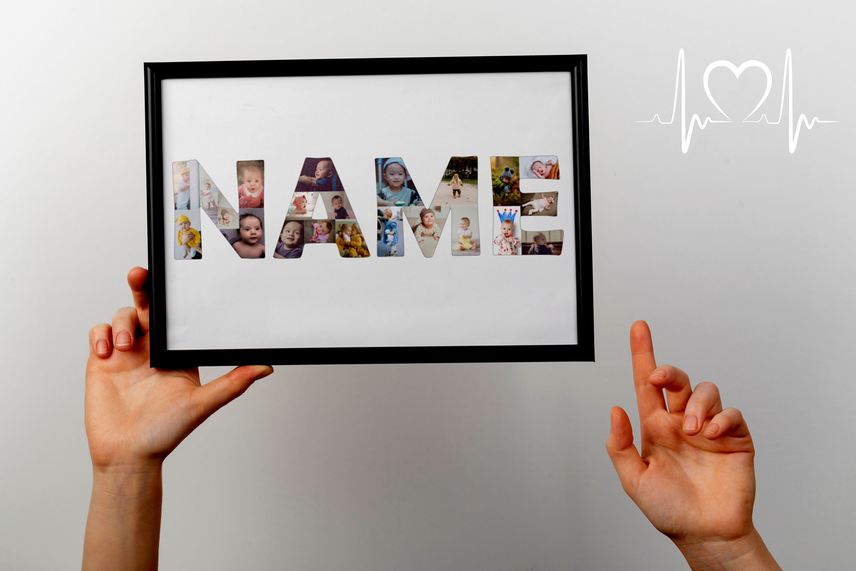Custom Name Photo Collage: Personalized Letter Word Art (digital JPG ...