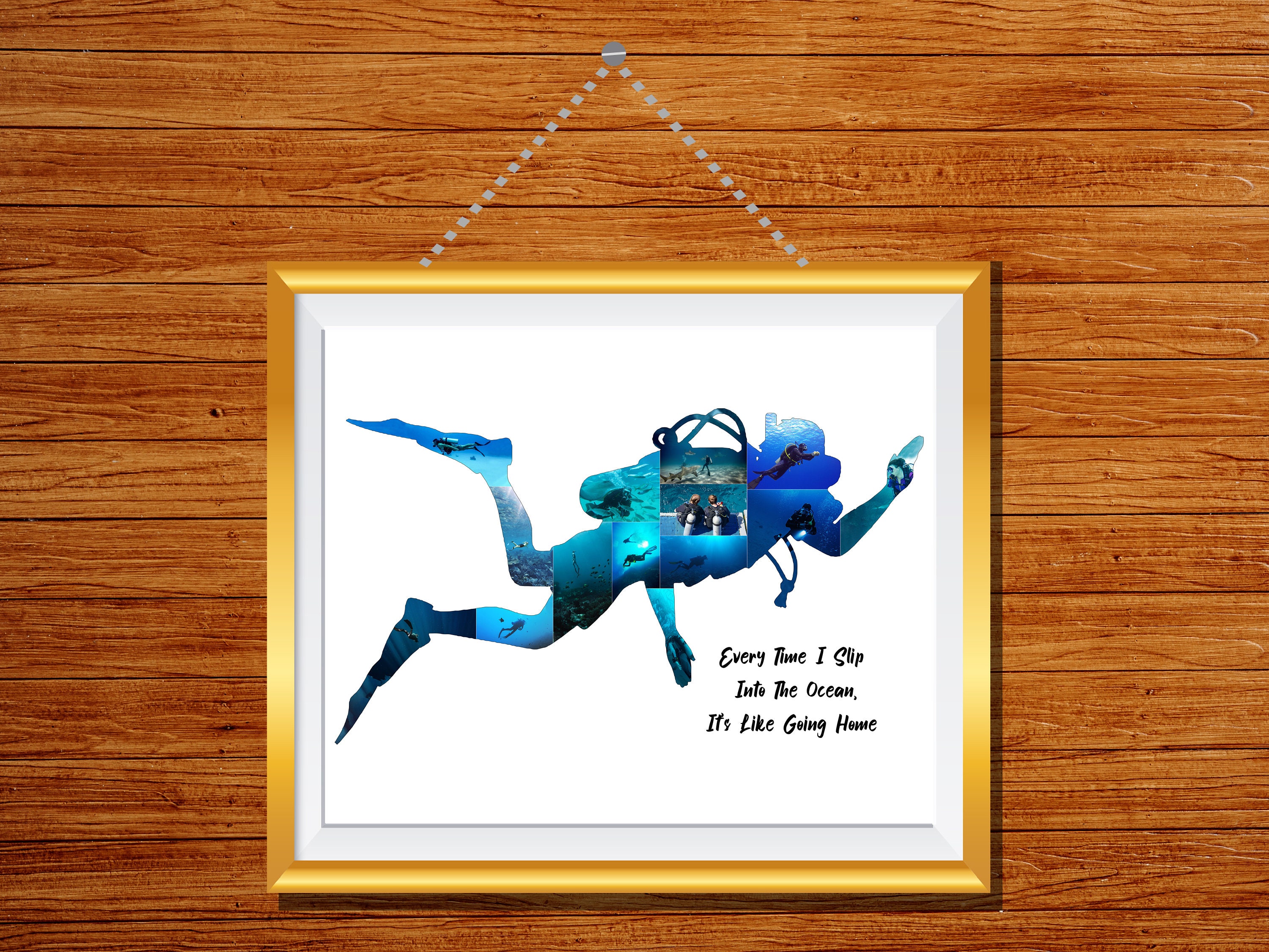Scuba Diving Photo Collage | Scuba Diver Gift | Gifts for Divers ...