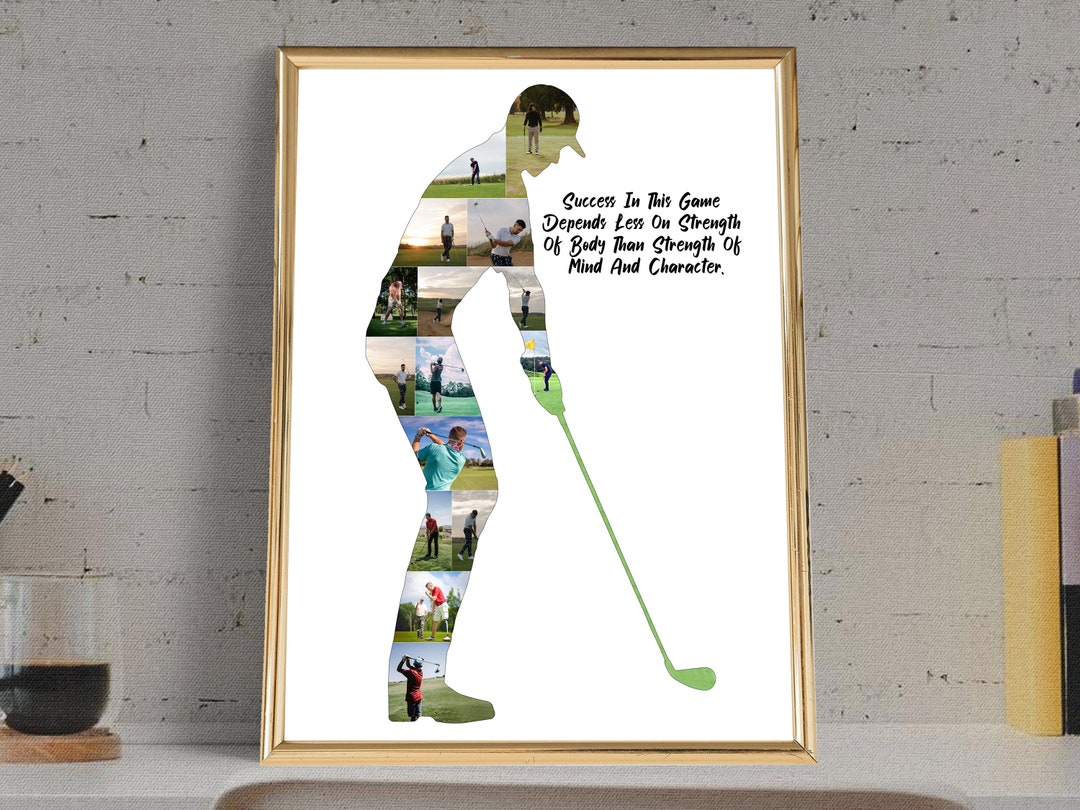 Personalized Gift for Golf Player Golf Photo Collage Golf Gifts for Men ...