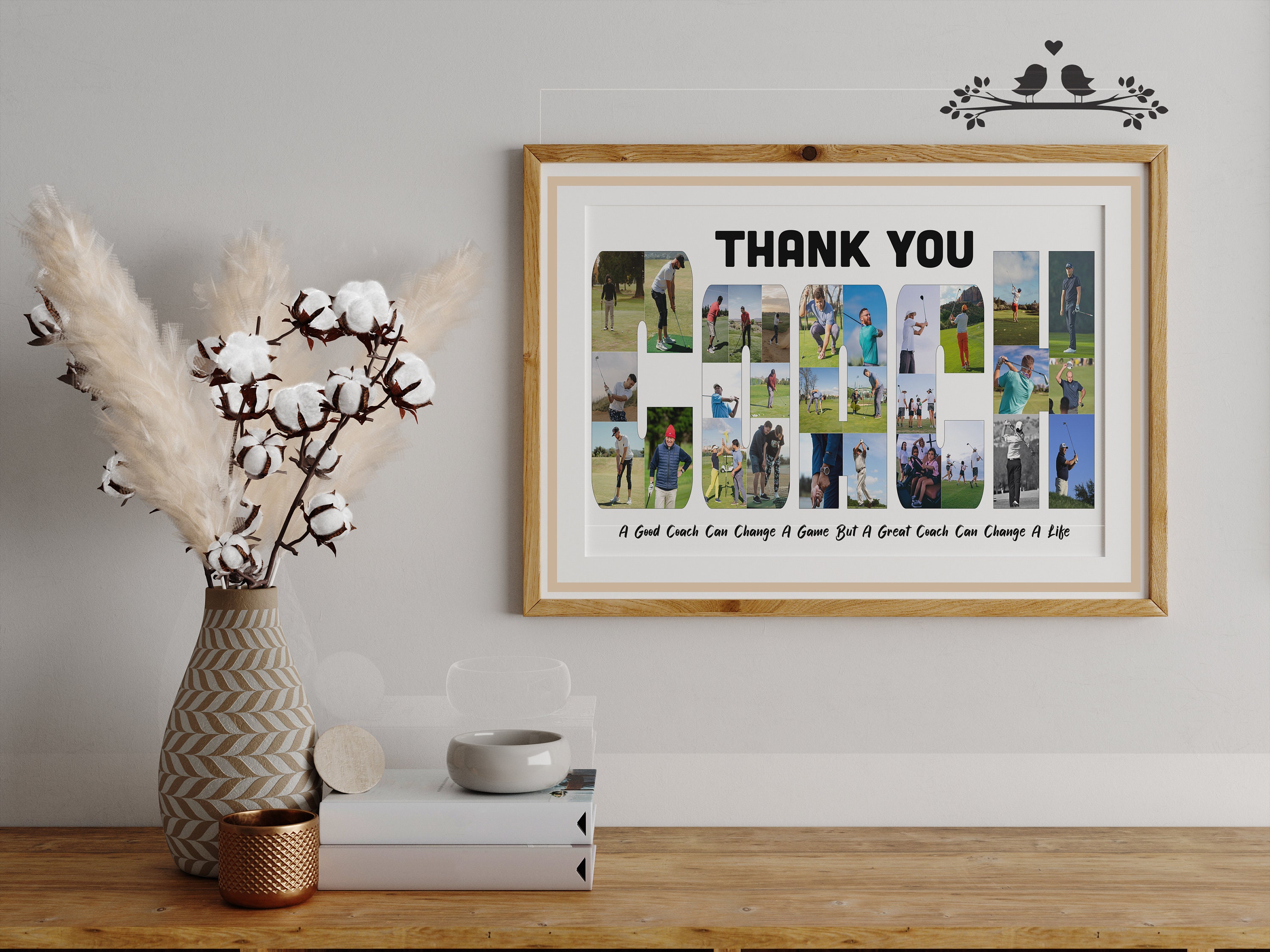 Personalized Coach Photo Collage Gift: Custom Sports Team Frame ...