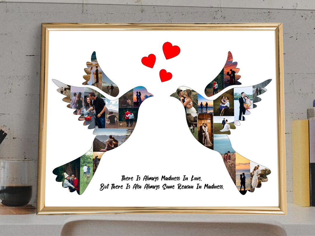 Custom Pigeon Photo Collage: Bird Art Print, Pet Memorial (digital JPG ...