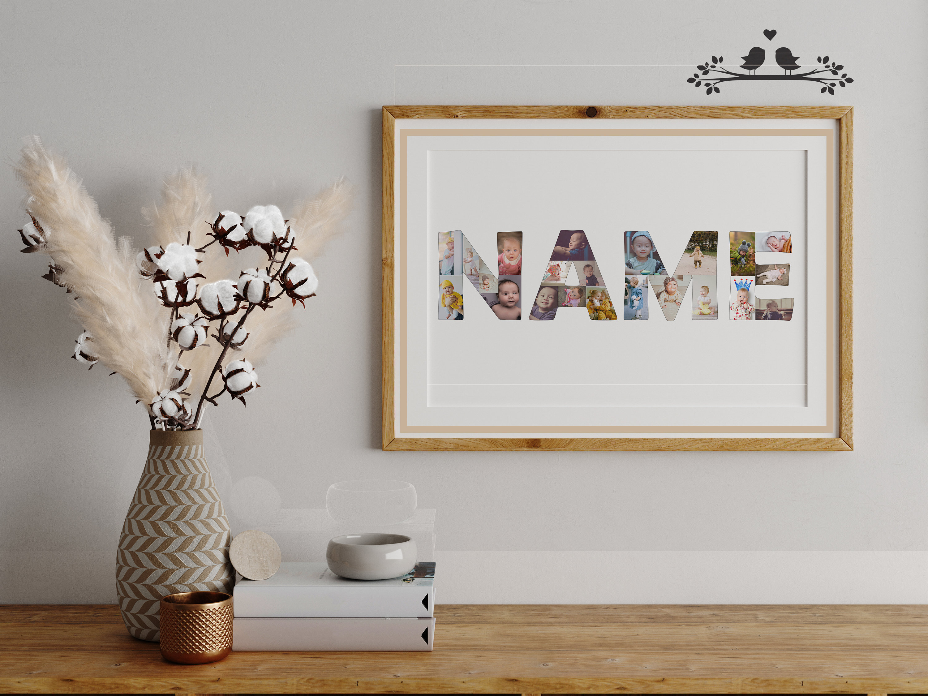 Custom Name Photo Collage: Personalized Letter Word Art (digital JPG ...