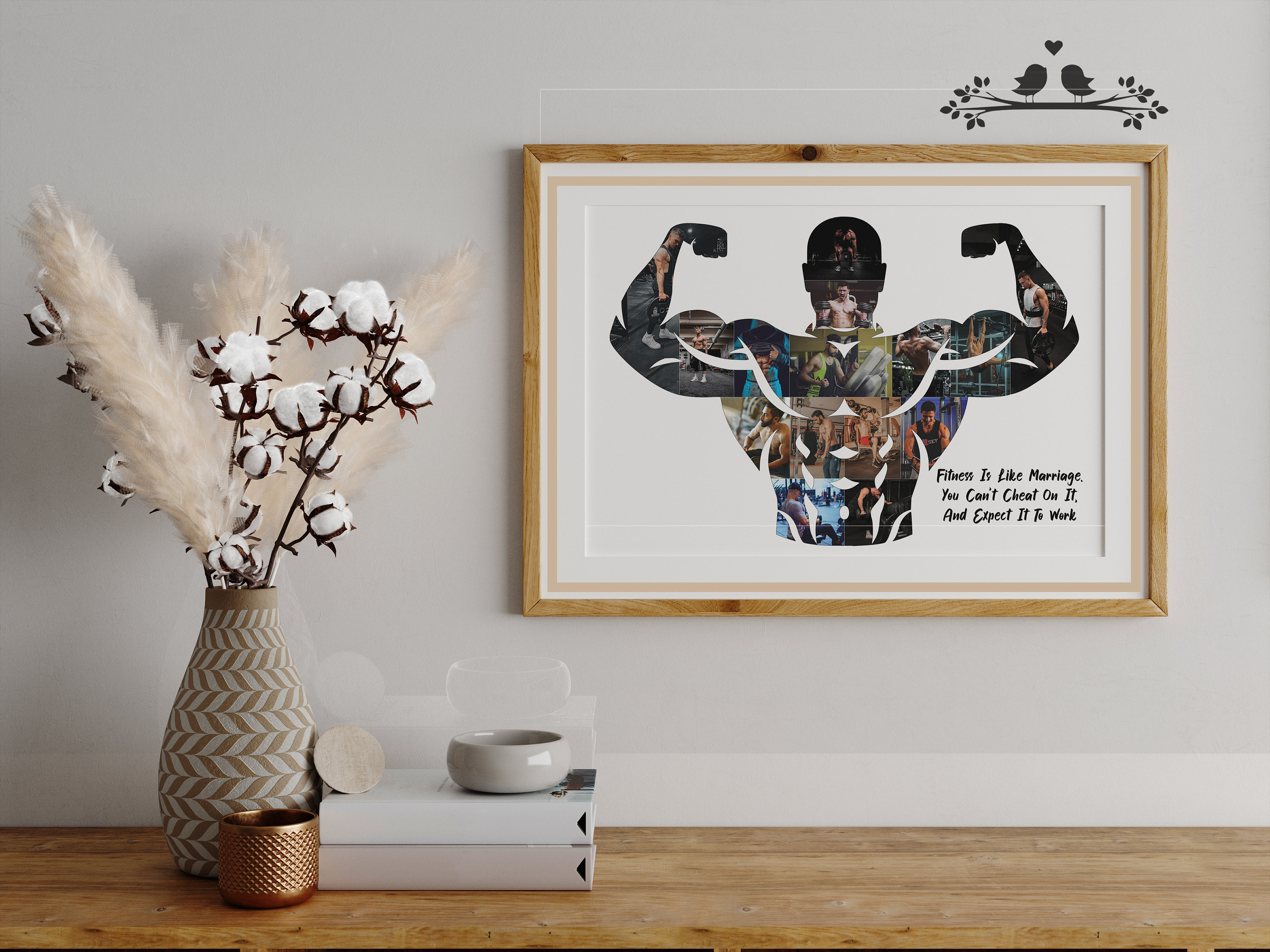Bodybuilding Photo Collage Gift, Personalized Gym Wall Art (digital JPG ...