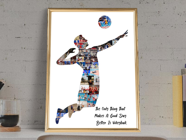 Personalized Volleyball Photo Collage, Coach Gift (digital JPG) - Etsy