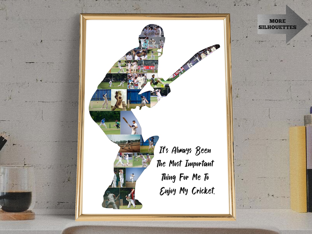 Cricket Photo Collage | Cricket Gifts for Dad | Cricket Gifts for Son ...