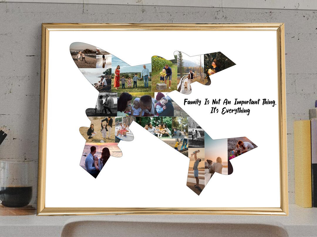 Custom Airplane Photo Collage, Personalized Aviation Gift (digital JPG ...