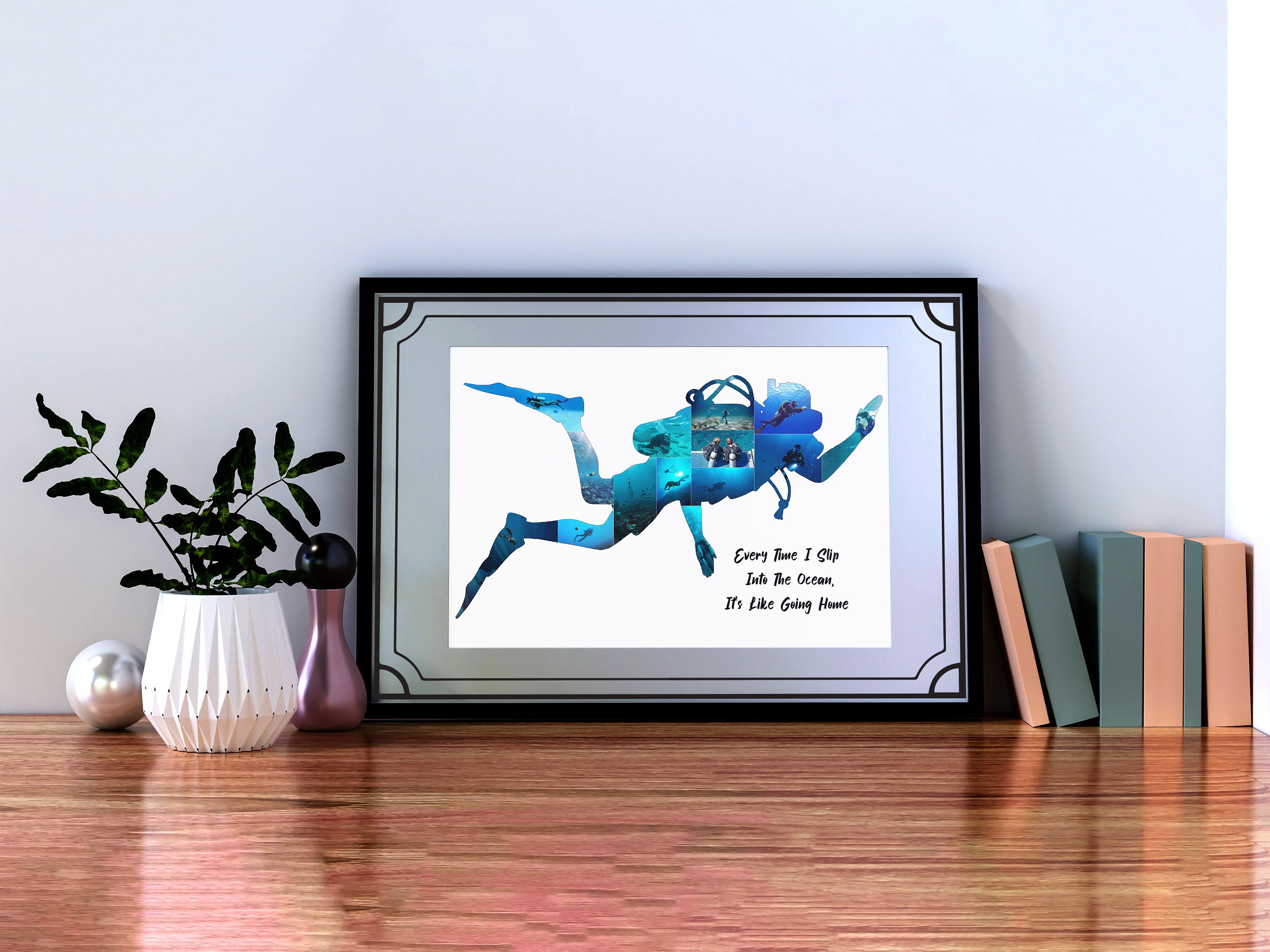 Custom Scuba Diving Photo Collage: Personalized Diver Gift (digital ...